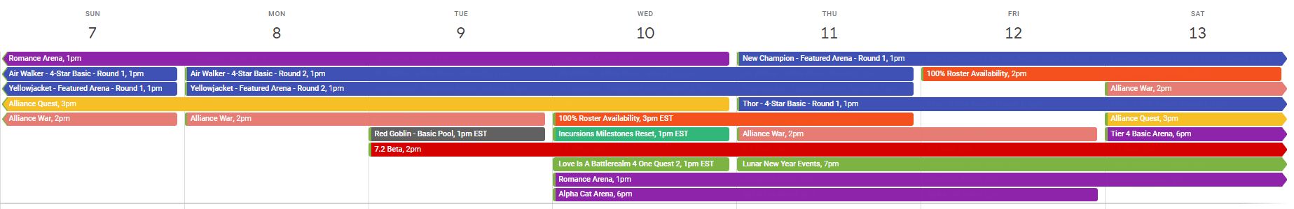 The Week Ahead in MCOC – February 7-13, 2021 – Frontline: MCOC